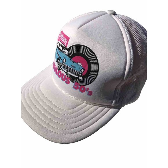 Vintage America | Accessories | Vtg 8s White Snapback Advertising Car ...